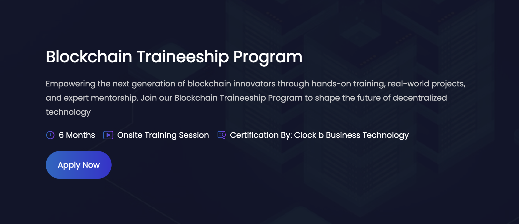 Blockchain Traineeship Program